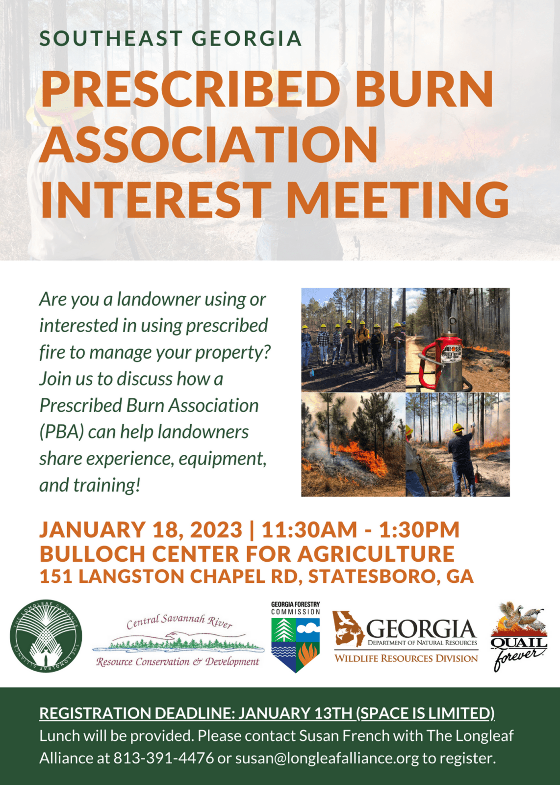 Southeast Georgia Prescribed Burn Association Interest Meeting – The ...