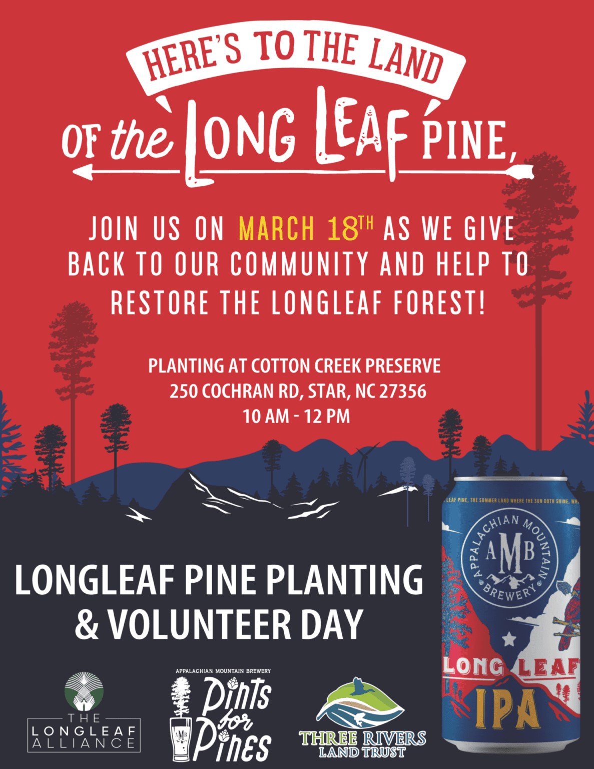 Pints for Pines – Longleaf Pine Planting Event – The Longleaf Alliance